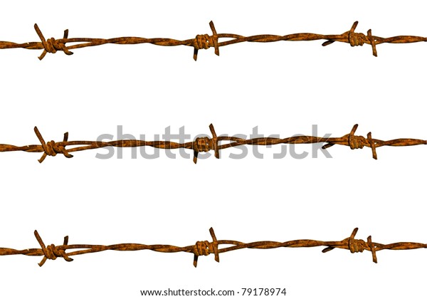 Rusty Barbed Wire Isolated On White Stock Photo (Edit Now) 79178974