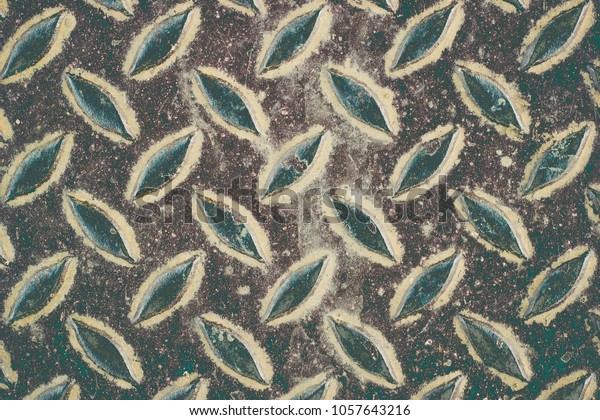 Rusty Old Checkered Plates Texture Background Stock Photo 1057643216 ...