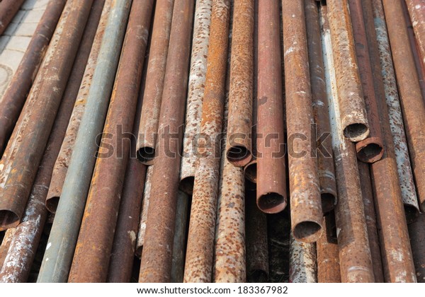 Rusty Pipes Background Rust Pipe Stock Photo (Edit Now) 183367982