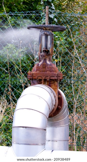 Rusty Valve Leaking Steam Stock Photo (Edit Now) 20938489