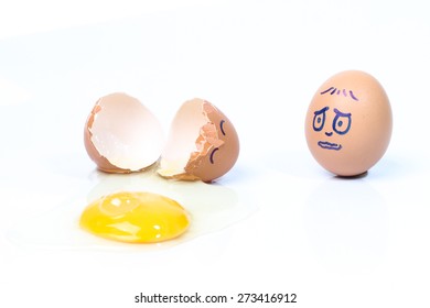 Sad Easter Egg Broken One Near Stock Photo (Edit Now) 273416912