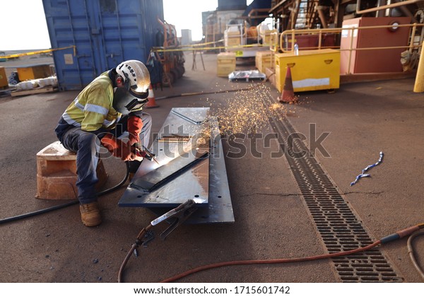 Safe Work Practices Worker Setting Wearing Stock Photo (Edit Now ...