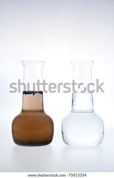 Sample Clean Dirty Water Isolated Stock Photo (Edit Now) 75813334