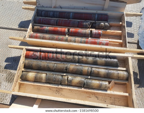 Sample Rock Borehole Core Isolated On Stock Photo 1581698500 | Shutterstock