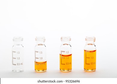 Sample Vials Chromatography Filled Different Volumes Stock Photo ...
