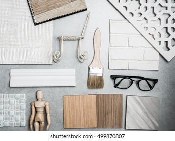 Samples Material Concept Interior Design Stock Photo 499870807 ...