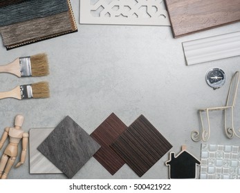 Samples Material Concept Interior Design Stock Photo 500421922 ...