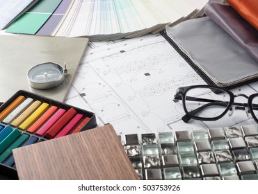 Samples Material Concept Interior Design Stock Photo 503753926 ...