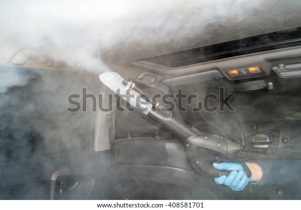Sanitization Process Car Cleaning Sterilization Inside Stock Photo ...