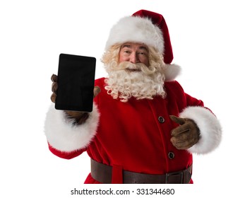 Santa Claus Using Tablet Computer Closeup Stock Photo 331344680 ...