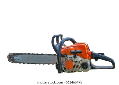 Modern New Chain Saw Side View Stock Photo (Edit Now) 294626189