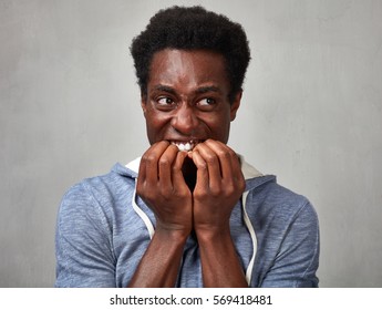 Scared Black Man Face Stock Photo 569418481 | Shutterstock