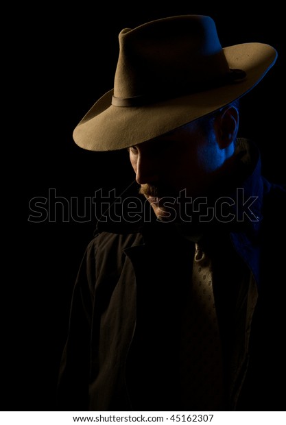 Scarylooking Bad Guy Hat Looking You Stock Photo (Edit Now) 45162307