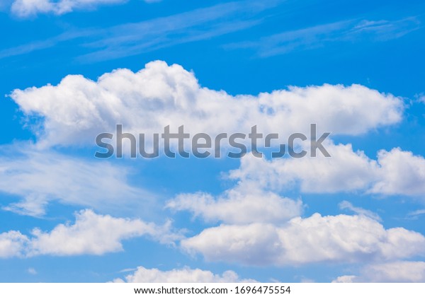 Scattered Cloud Clusters Blue Sky Stock Photo 1696475554 | Shutterstock