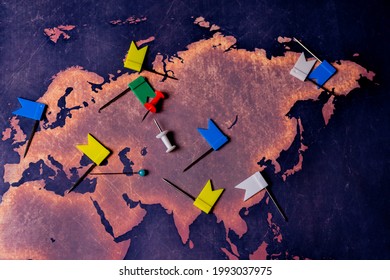 Schematic Map World Stock Photo 1993037975 | Shutterstock