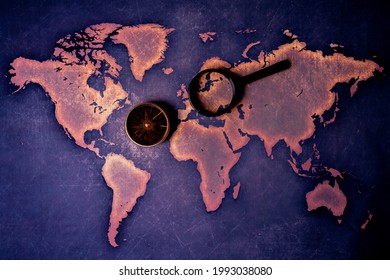 Schematic Map World Stock Photo 1993038080 | Shutterstock