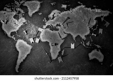 Schematic Map World Stock Photo 2112457958 | Shutterstock