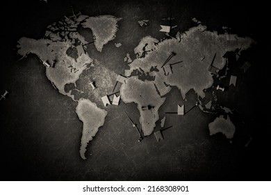 Schematic Map World Stock Photo 2168308901 | Shutterstock