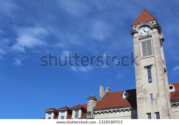 School Building Clock Tower Stock Photo 1328580953 | Shutterstock