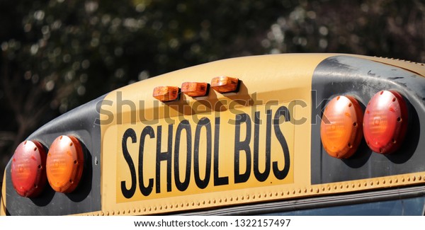 School Bus Front Stock Photo (Edit Now) 1322157497