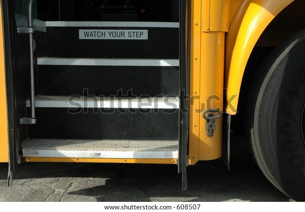 School Bus Steps Stock Photo (Edit Now) 608507
