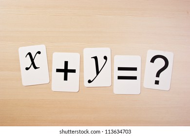 School Card Math Problems On Table Stock Photo 113634703 | Shutterstock