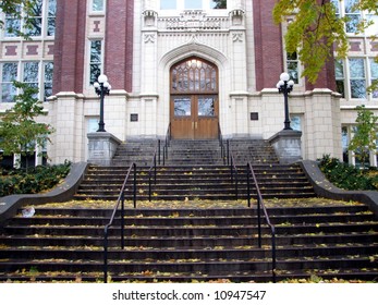 School Front Steps Stock Photo (Edit Now) 10947547