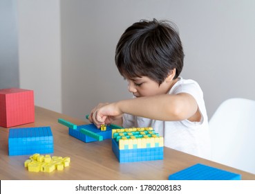 School Kid Using Plastic Block Counting Stock Photo 1780208183 ...