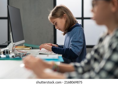 School Kids Using Computer Classroom School Stock Photo 2168069875 ...