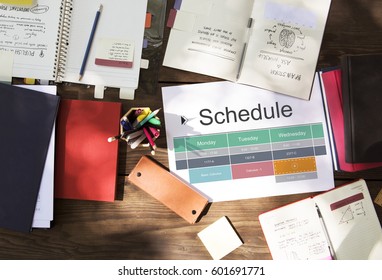 School Schedule Time Table Class Graphic Stock Photo 601691771 ...