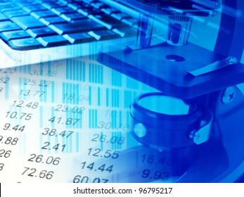 Science Background Microscope Analysis Concept Stock Photo 96795217 ...