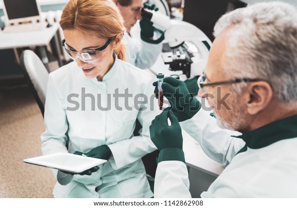 Science Issues Hardworking Research Workers Wearing Stock Photo ...