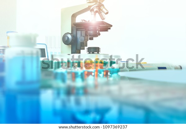 Scientific Background Light Microscope Histological Samples Stock Photo ...