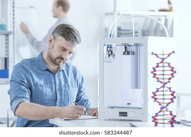Scientist 3d Printer Working Laboratory Stock Photo 583344487 ...