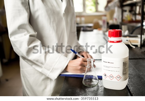 Scientist Conducting Research Taking Notes While Stock Photo (Edit Now ...