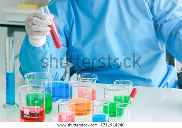 Scientist Hand Doing Science Experiment Colorful Stock Photo (Edit Now ...