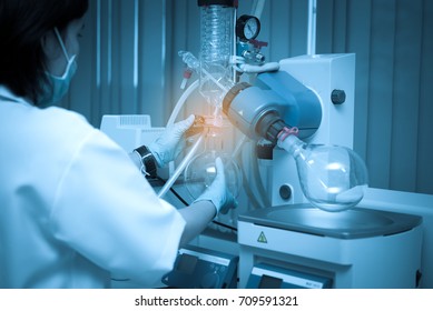 Scientists Using Machine Experiment Laboralorythai Scientist Stock ...