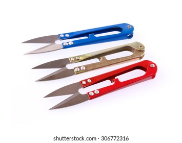 Scissors Cut Thread Isolated On White Stock Photo 306772316 | Shutterstock