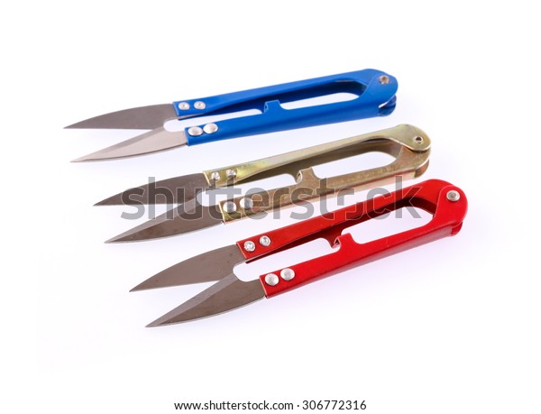 Scissors Cut Thread Isolated On White Stock Photo 306772316 | Shutterstock