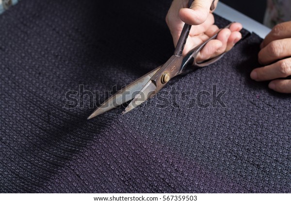 Scissors Cutting Fabric Stock Photo 567359503 | Shutterstock