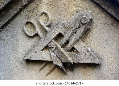 Scissors Set Square Divider Decorating Headstone Stock Photo 1481462717 ...