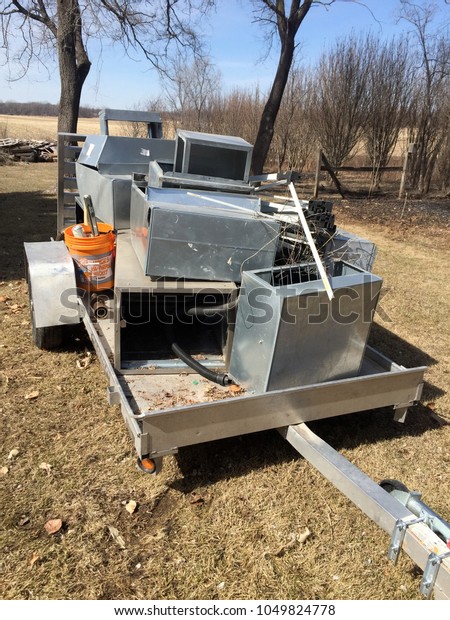 Scrap Metal Load Scrap Yard Processing Stock Photo 1049824778 ...