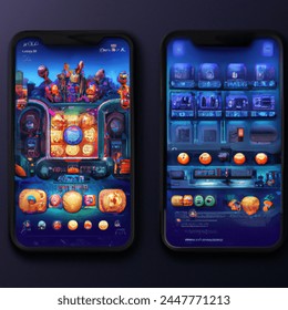 Childrens Mobile Game Interface Extremely Detailed — изображение ...