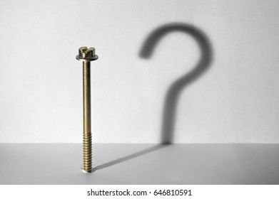 Screw Shadow Form Question Mark Employment Foto Stok 646810591 ...