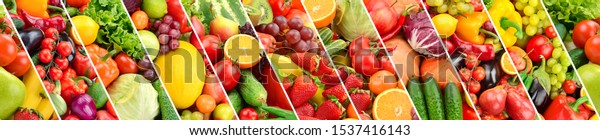 Seamless Horizontal Pattern Bright Multicolored Vegetables Stock Photo ...