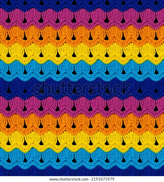 Seamless Knitted Texture Pattern Crocheted Bright Stock Photo ...