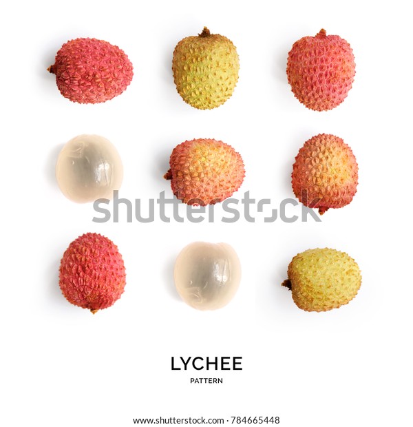 Seamless Pattern Lychee Tropical Abstract Background Stock Photo (Edit ...