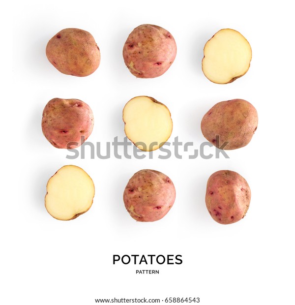 Seamless Pattern Potatoes Vegetables Abstract Background Stock Photo ...