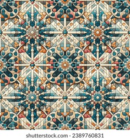 4 Patel Colors Square Pattern Embroidery AI-generated image 2522382427 ...