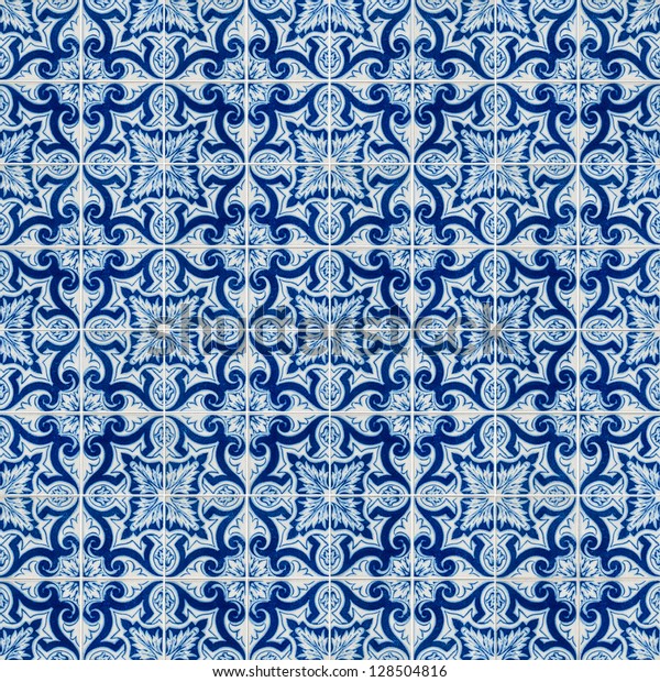 Seamless Tile Pattern Ancient Ceramic Tiles Stock Photo 128504816 ...